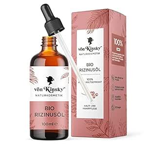 von Kinsky Bio Rizinusöl 100ml rein und kaltgepresst Haaröl für