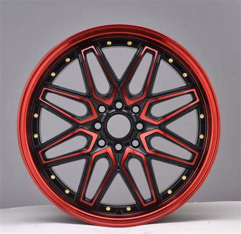 Alloy Wheel Rims Aftermarket Red Round 17X7 5 4 10X100 114 3 China