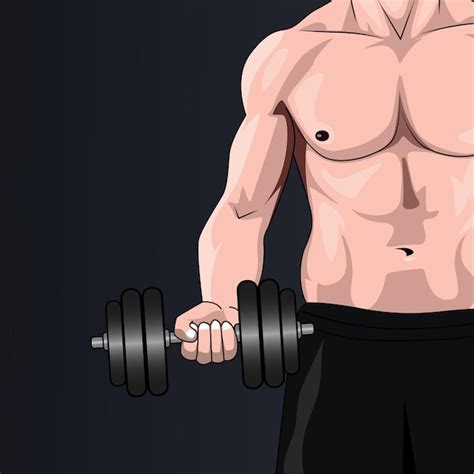 Hombres musculosos haciendo ejercicio para la ilustración de vector de
