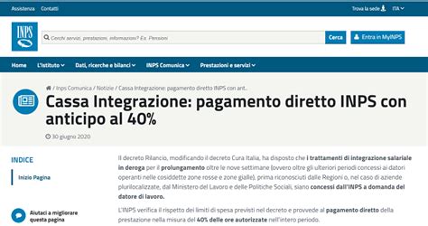 Cassa Integrazione Come Funziona Il Saldo In Caso Di Anticipazione INPS
