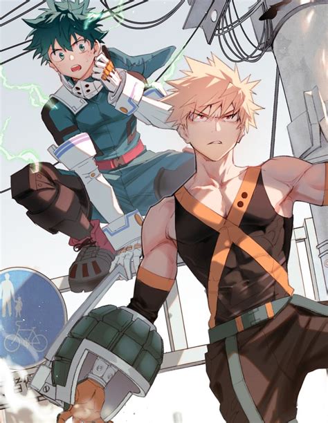 Midoriya Izuku And Bakugou Katsuki Boku No Hero Academia Drawn By