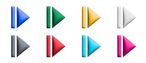 Arrows Big Colorful Set Icons Arrow Icon Arrow Cursor Modern Simple
