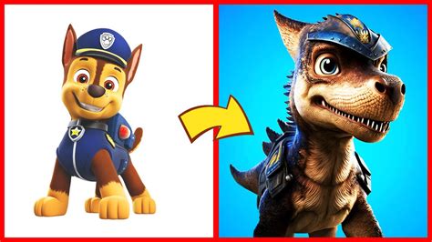 PAW PATROL Characters As DINOSAURS All Characters 2024 YouTube