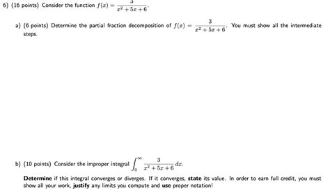 solved 16 points consider the function f x x2 5x 63 a