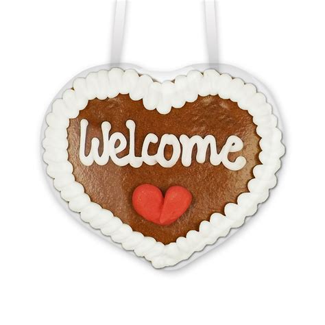 Lebkuchenherz 8cm Welcome günstig bestellen