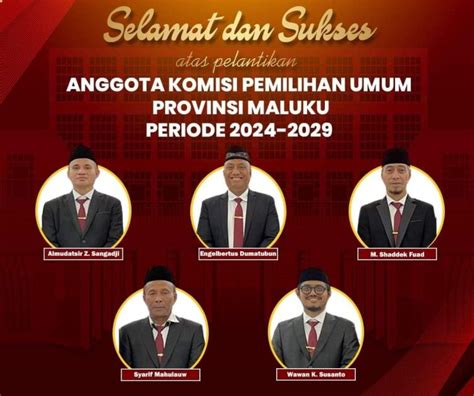 Ketua KPU RI Lantik 5 Komisioner KPU Maluku Periode 2024 2029 Berita
