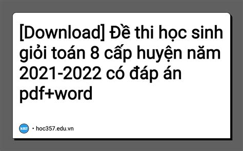 Hình minh họa Đề thi học sinh giỏi toán 8 cấp huyện năm 2021 2022 có đáp án
