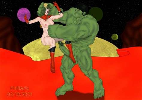 Captain Marvel Defetead By Hulk Part 01 By Phillarts Hentai Foundry