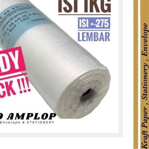 Jual Plastik HD ROLL ORI Plastik Fotocopy Plastik Buah 1KG 25x35cm