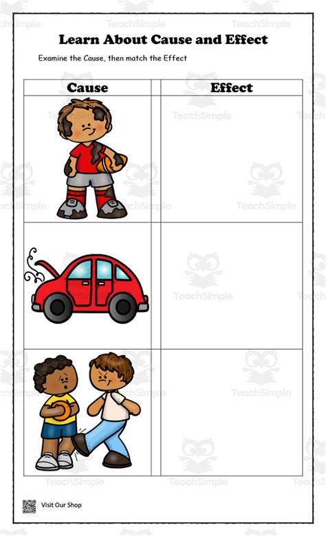 Cause And Effect Worksheet By Teach Simple