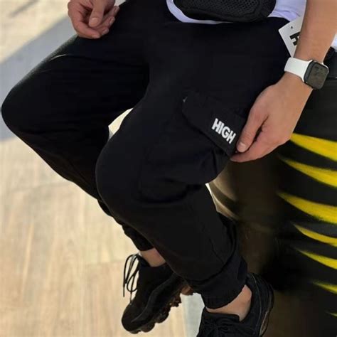 Calça Cargo Jogger Masculina Sarja Punho HI GH SUPER PROMOCAO