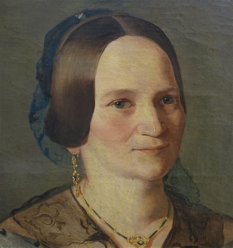 Proantic Portrait De Femme Alsacienne Epoque Louis Philippe Hst Du XI