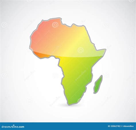 Africa Map Outline Illustration Design Stock Photography Image