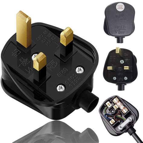 Buy Pack Of 2 13Amp Plug Fused Plug 3 Pin Plug Uk With Cord Grip