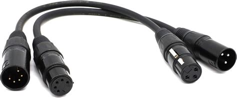 Amazon SiYear XLR Male 3 Pin To XLR Female 5 Pin XLR Female 3