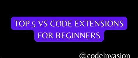top 5 vs code extensions for beginners dev community