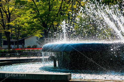 日比谷公園の噴水 グラフォン無料素材