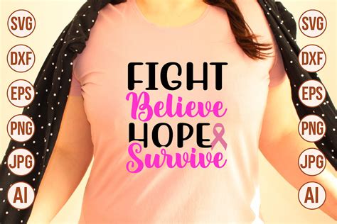 Fight Believe Hope Survive SVG Graphic By Trendy SVG Gallery Creative