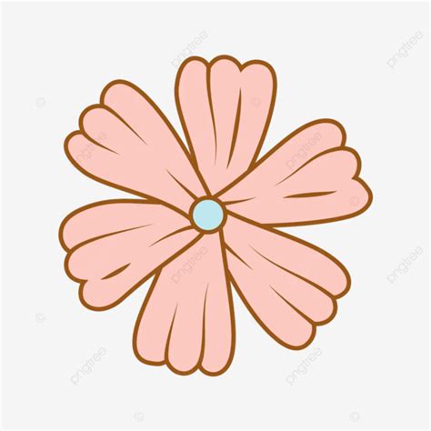 손으로 그린 평면 꽃 아이콘 벡터 평평한 꽃 장식 PNG 일러스트 및 벡터 에 대한 무료 다운로드 Pngtree