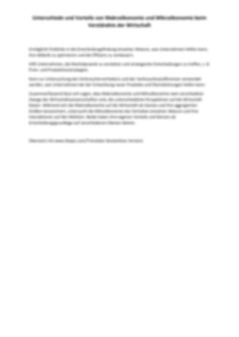 SOLUTION Unterschiede Und Vorteile Von Makro Konomie Und Mikro Konomie