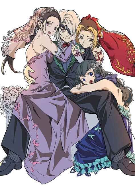 Uzui Tengen Suma Makio And Hinatsuru Kimetsu No Yaiba Drawn By Hu