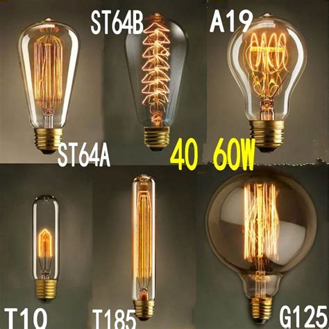 W W W Vintage Antique Retro Style Lighting Tungsten Filament
