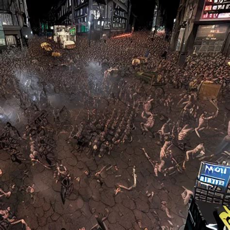 Moshpit In The City Streets Realistic Huge Moshpit Stable