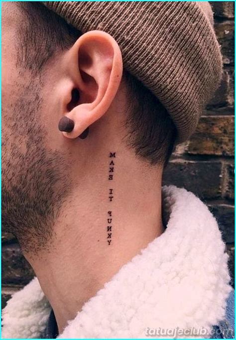 Pequeños tatuajes en el cuello Tatuajeclub