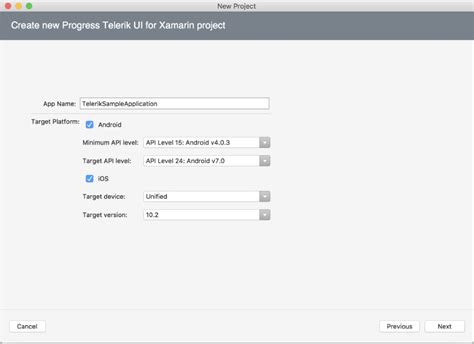 first steps telerik ui for xamarin