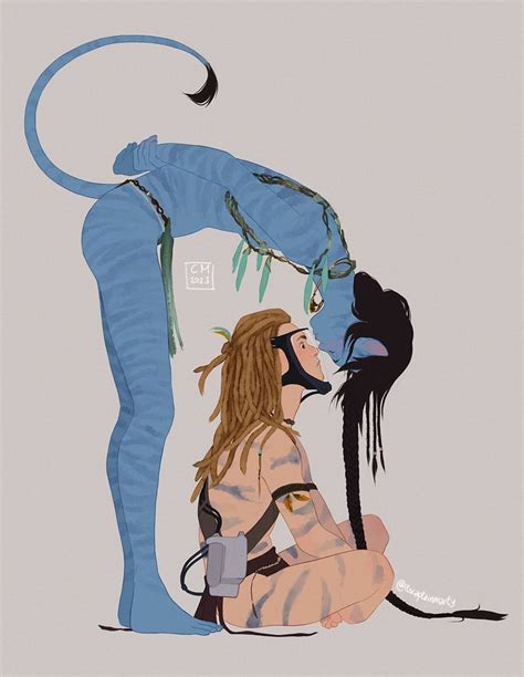Kiri And Spider James Cameron S Avatar And 1 More Drawn By