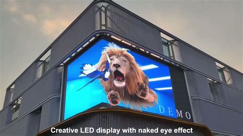 D Outdoor Led Display With Corner Design D Naked Eye Led Display