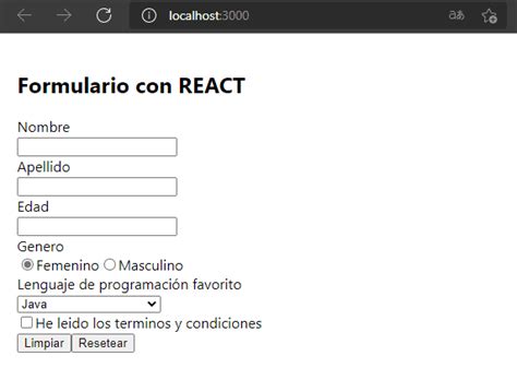 Manejo Simple De Formularios Con React JS MZL