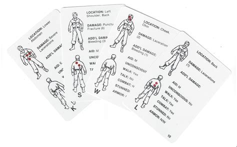 Printable Casualty Cards