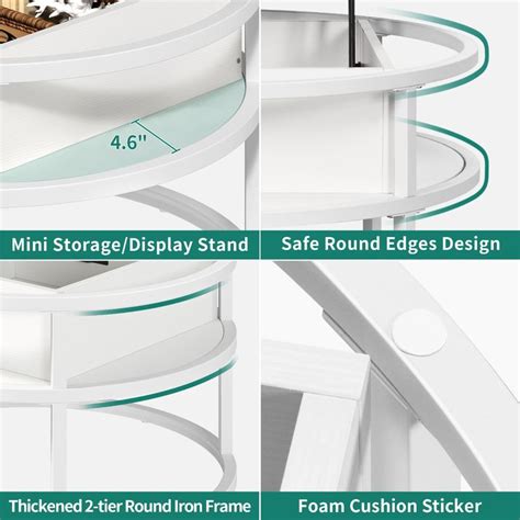 Yitahome Small Round Coffee Table Lift Top Function With Hidden