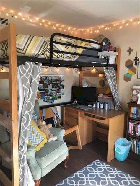 22 College Dorm Room Ideas For Lofted Beds Cassidy Lucille College Dorm Room Decor Dorm