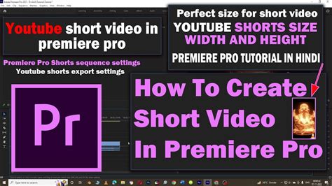 How To Create Youtube Shorts Short Video In Premiere Pro Youtube