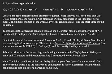 solved 2 square root approximation