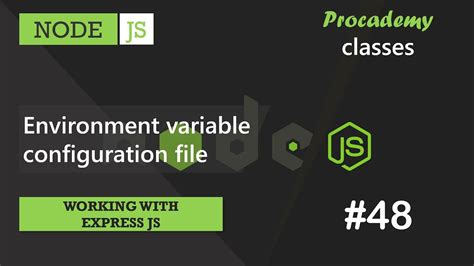 48 environment variable configuration file working with express js a complete node js