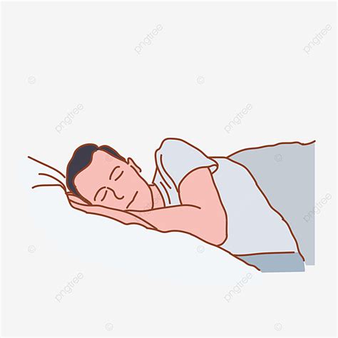Handsome Man Face Vector Hd Png Images Handsome Man Sleeping In Bed Concept Illustration One