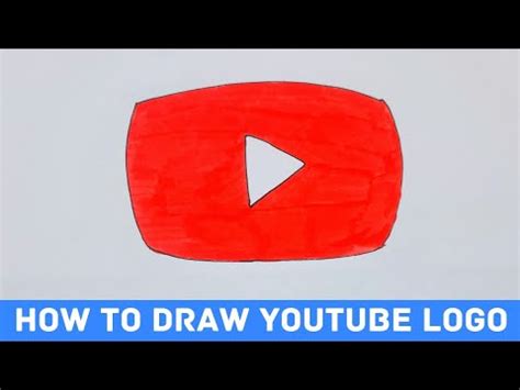 How To Draw YouTube Logo Step By Step Drawing Easy YouTube Logo