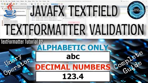 Javafx Textfield Textformatter Unary Operator Validation For Alphabetic