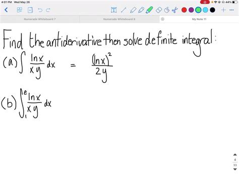 solved find each antiderivative then use the antiderivative to evaluate the definite integral