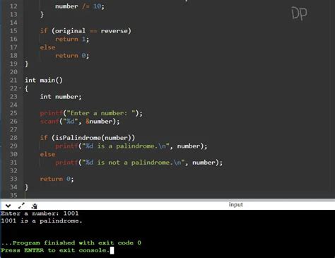 C Program To Check Whether A Number Is Palindrome Or Not
