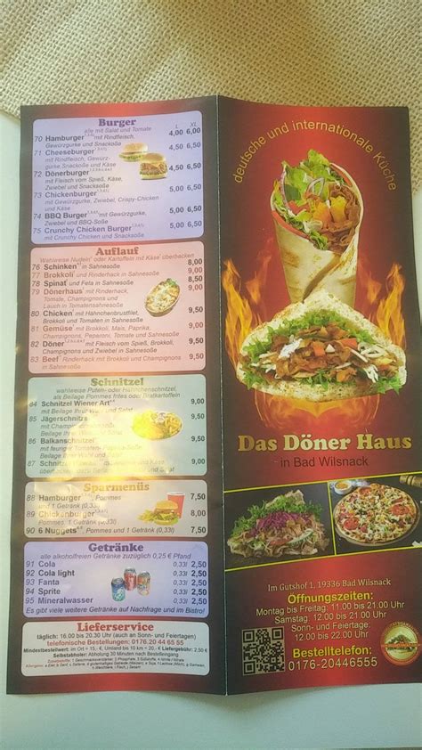 Speisekarte von Das Döner Haus restaurant Bad Wilsnack