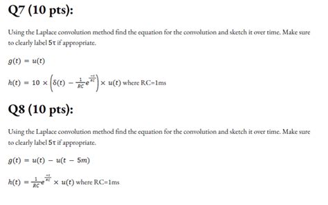 [solved] q7 10 pts using the laplace convolution method find the course hero