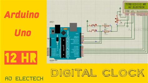 Arduino Uno Based 12 Hr Digital Clock Proteus Youtube