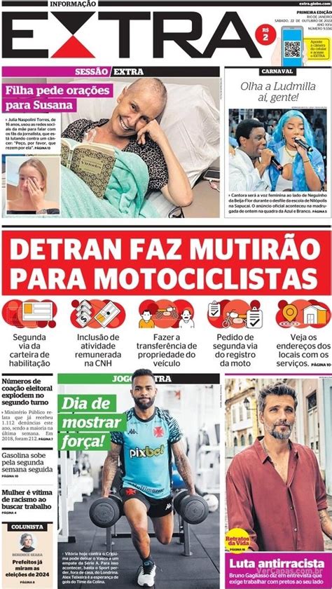 Capa Extra Edição Domingo 2 de Outubro de 2022