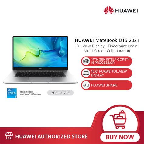 HUAWEI MateBook D 15 Laptop Intel Corei5 11th Gen 8GB 512GB