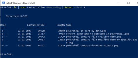 powershell list files sort by date shellgeek
