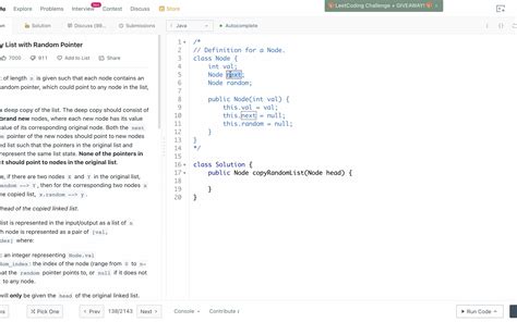 leetcode 138 复制带随机指针的链表【两种解法：遍历和递归】 哔哩哔哩 bilibili